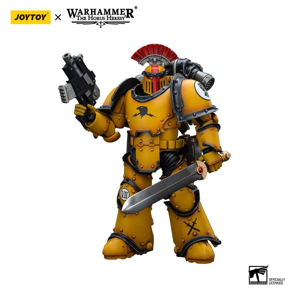 Фигурка JOYTOY Warhammer Imperial Fists Legion MKlll Tactical Squad Sergeant with Power Sword / фигурка Joy Toy Имперские Кулаки Фафнир Ранн