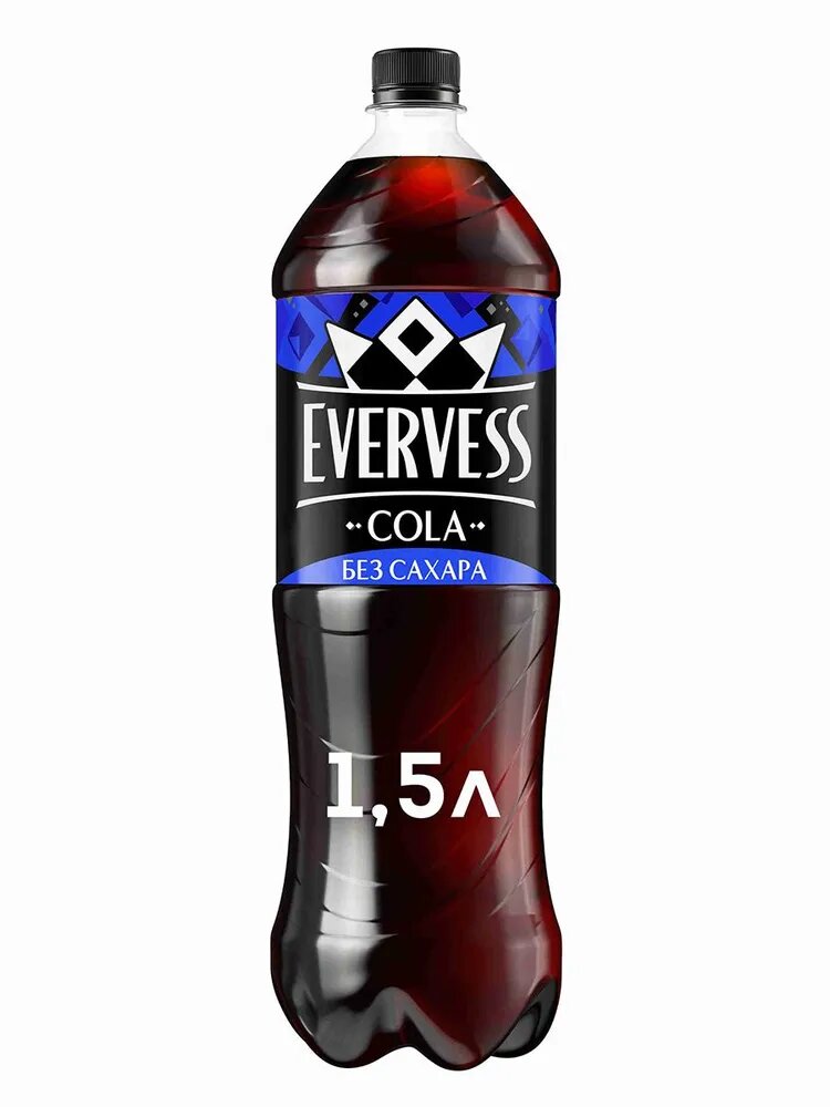 Газированный напиток Evervess Cola Без саxара, 1,5 л