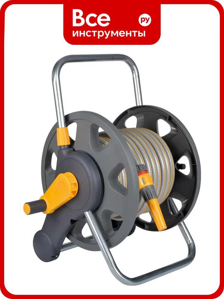 Катушка со шлангом 1/2" 25 м, коннекторами и наконечником для шланга Hozelock 2431 2431R3600, настенными кронштейнами
