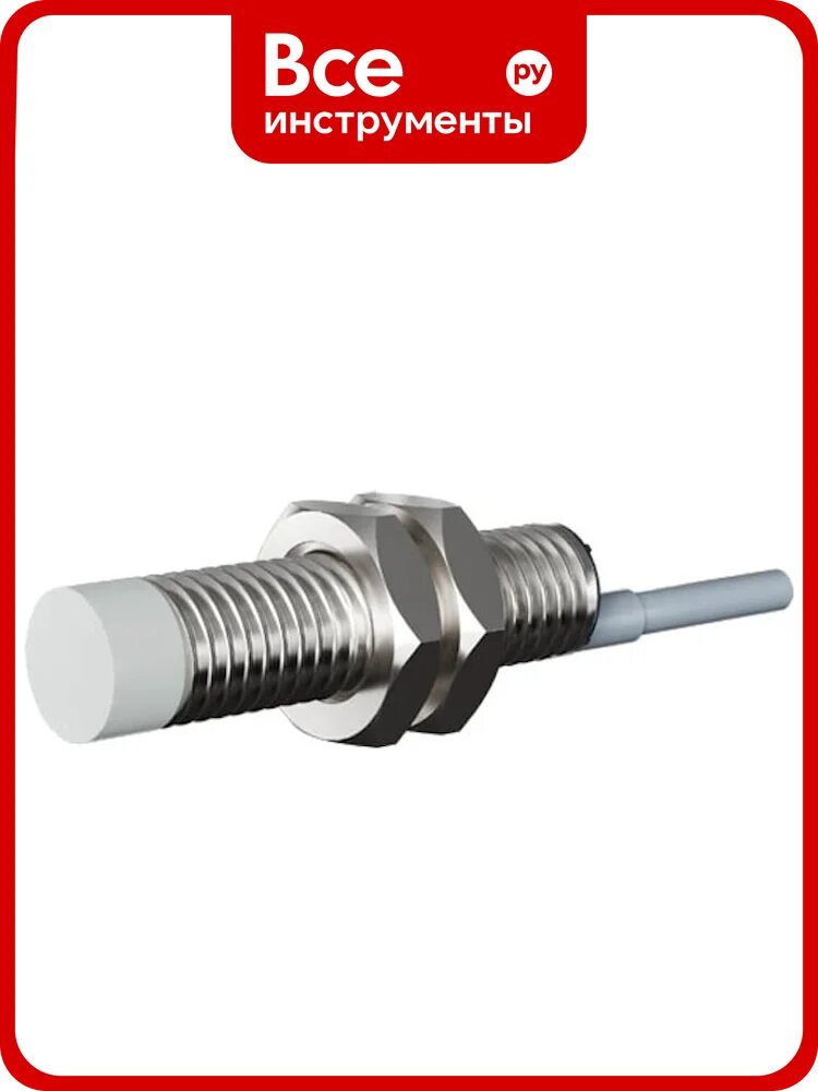 Индуктивный датчик Prompower KT112-D08NB-D350-LY, латунь, незаподлицо, М12, 8 мм, NPN-НЗ, кабель 2 метра KT112D08NBD350LY