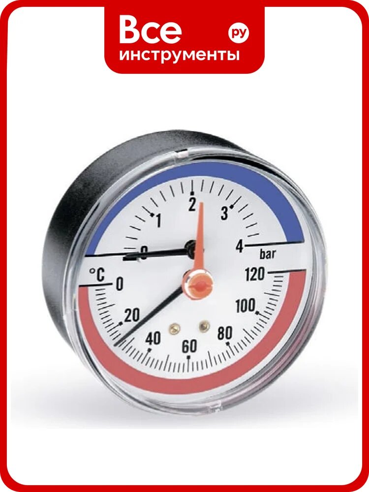 Термоманометр Watts F+R818 аксиальный 80 mm 10009465
