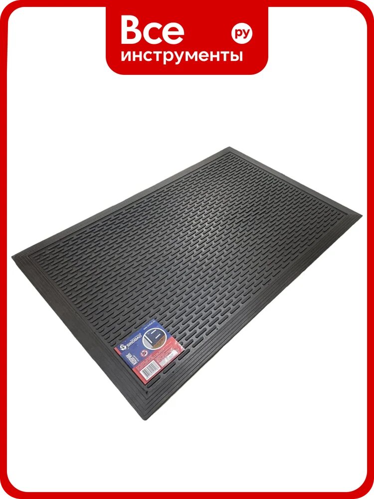 Входной резиновый коврик ООО Комус 60 см x 90 см х 8 мм, тире 1848672