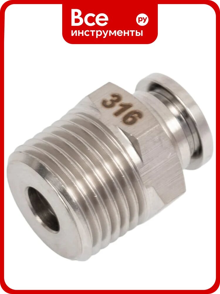 Фитинг, NBPT, NBPT прямой с нар. резьбой SSC 10-1/2 (04) (нерж. 316) арт. 86307, нержавеющей стали с, наружной