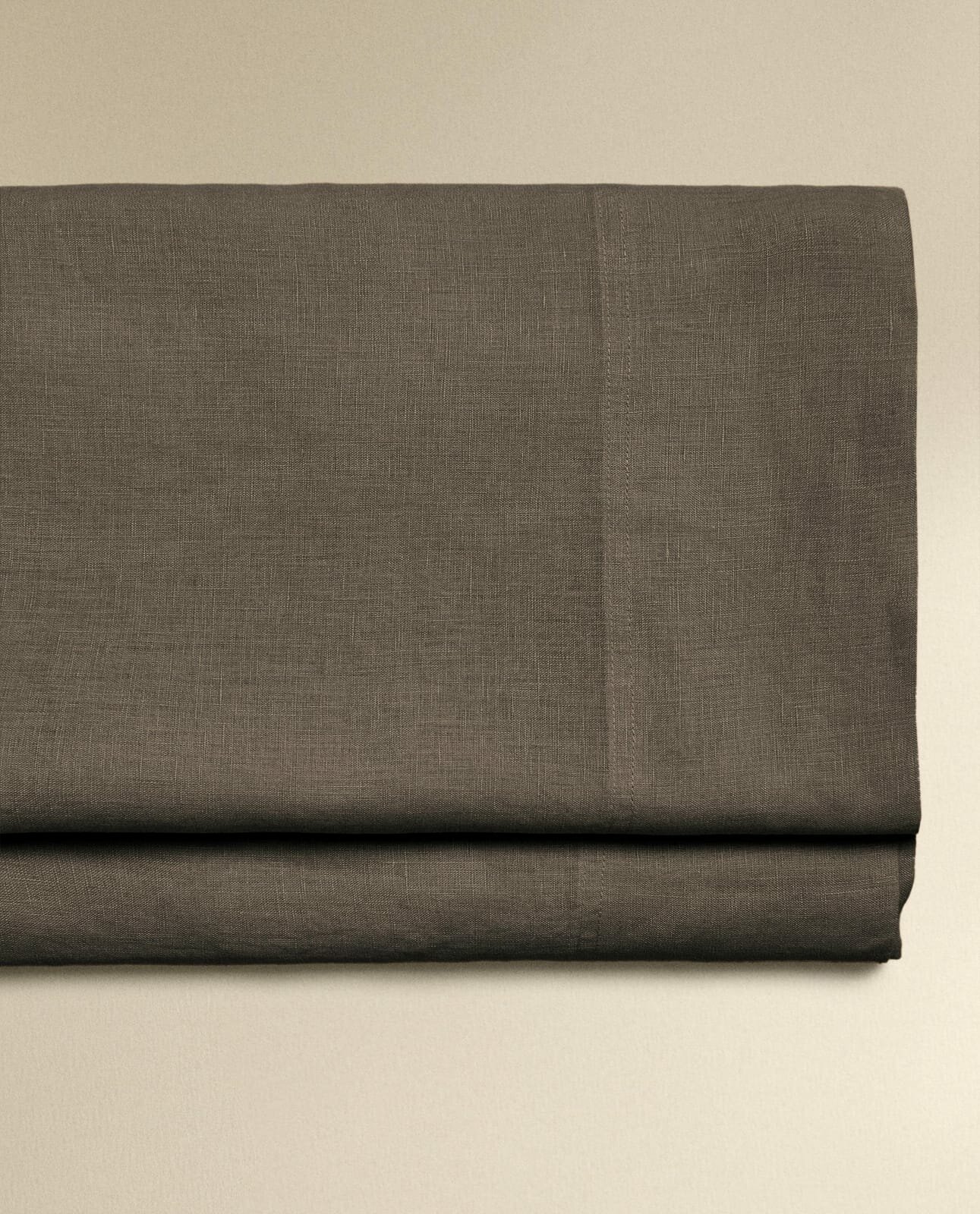 Простыня ZARA HOME стираный лен, серо-коричневый, 270 x 280 см 3110/089/737-18