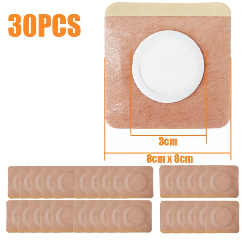 Патчи для пупка с касторовым маслом YUELONG 30pcs 8x8cm B