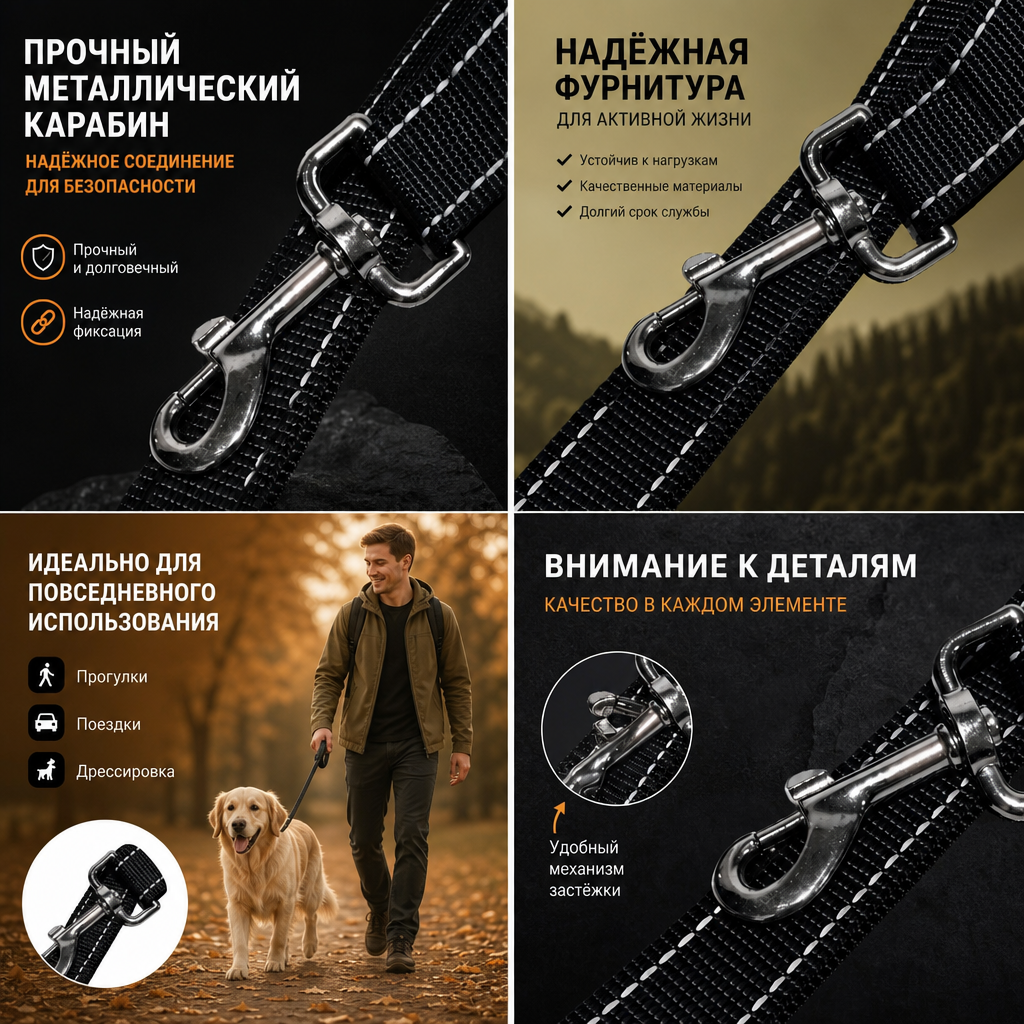 Прочный поводок для собак, комфортный, безопасный, против рывков, для прогулок