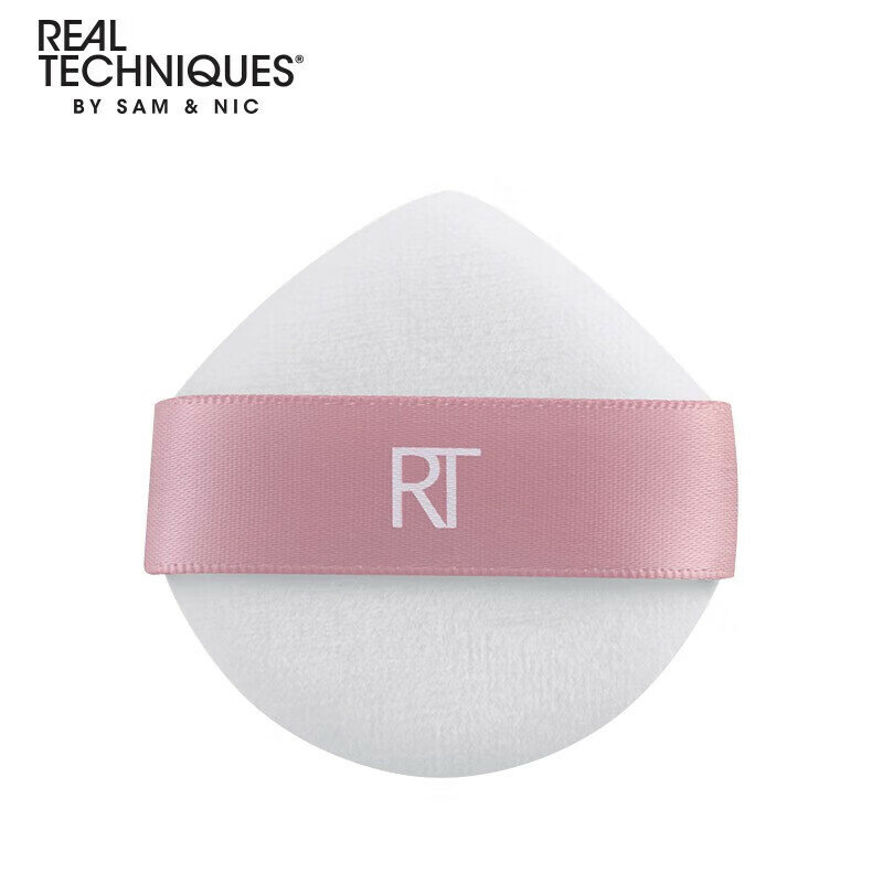 Real Techniques Morandi Series Cherry Blossom Пудровая кисть с портативной розовой пудровой подушечкой 1 шт