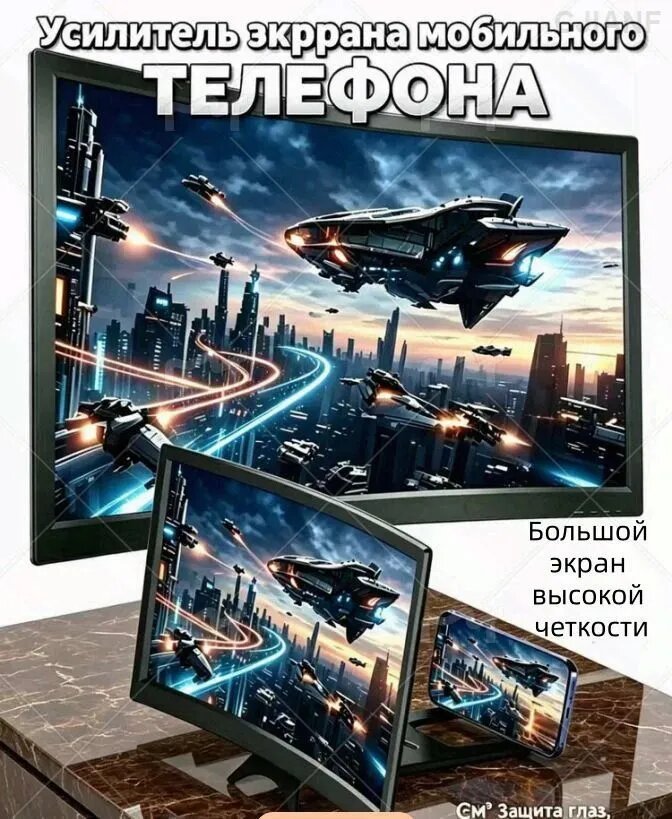 12-дюймовый 3D экранный увеличитель для смартфона с линзой Френеля и защитой от синего света