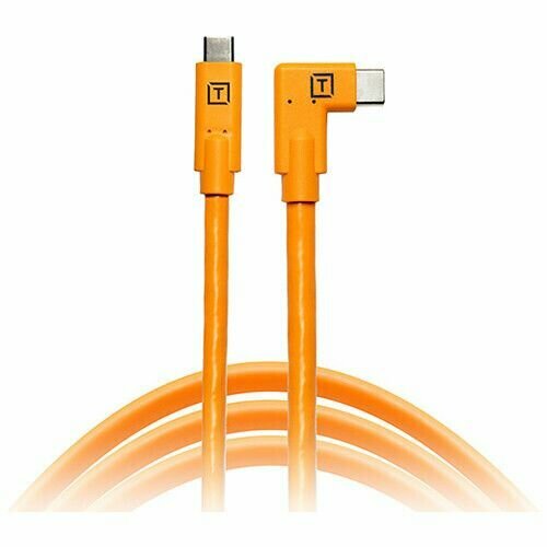 Кабель Tether Tools TetherPro USB-C to USB-C Right Angle 4.6m Orange (CUC15RT)