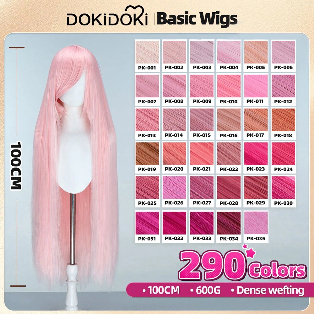 Парик DOKIDOKI розовый Pink PK Series 019