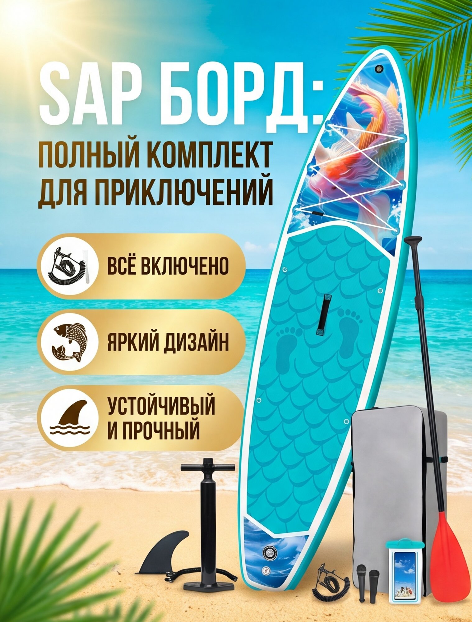 WIND&SUMMER SUP-доска82 см — фото 1