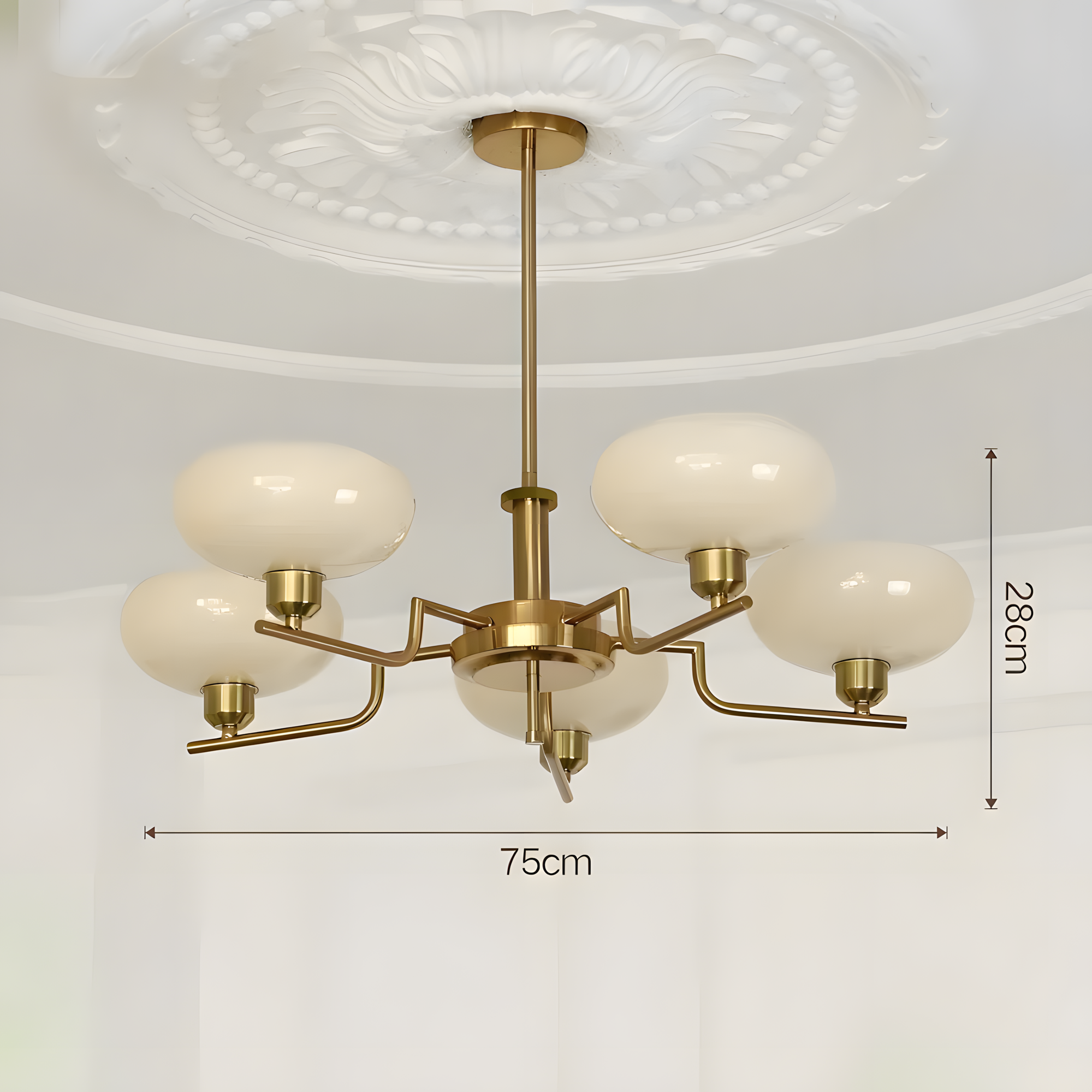 QINGYUNKE Баухаус подвесная люстра LED, 5-gold-Yellow, Бежевый