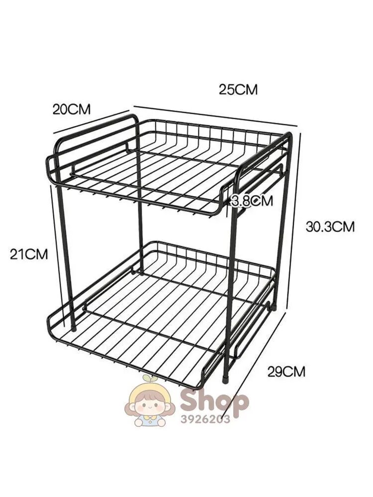 Настенная полка черного цвета 30x25x29 см для кухни и хранения предметов