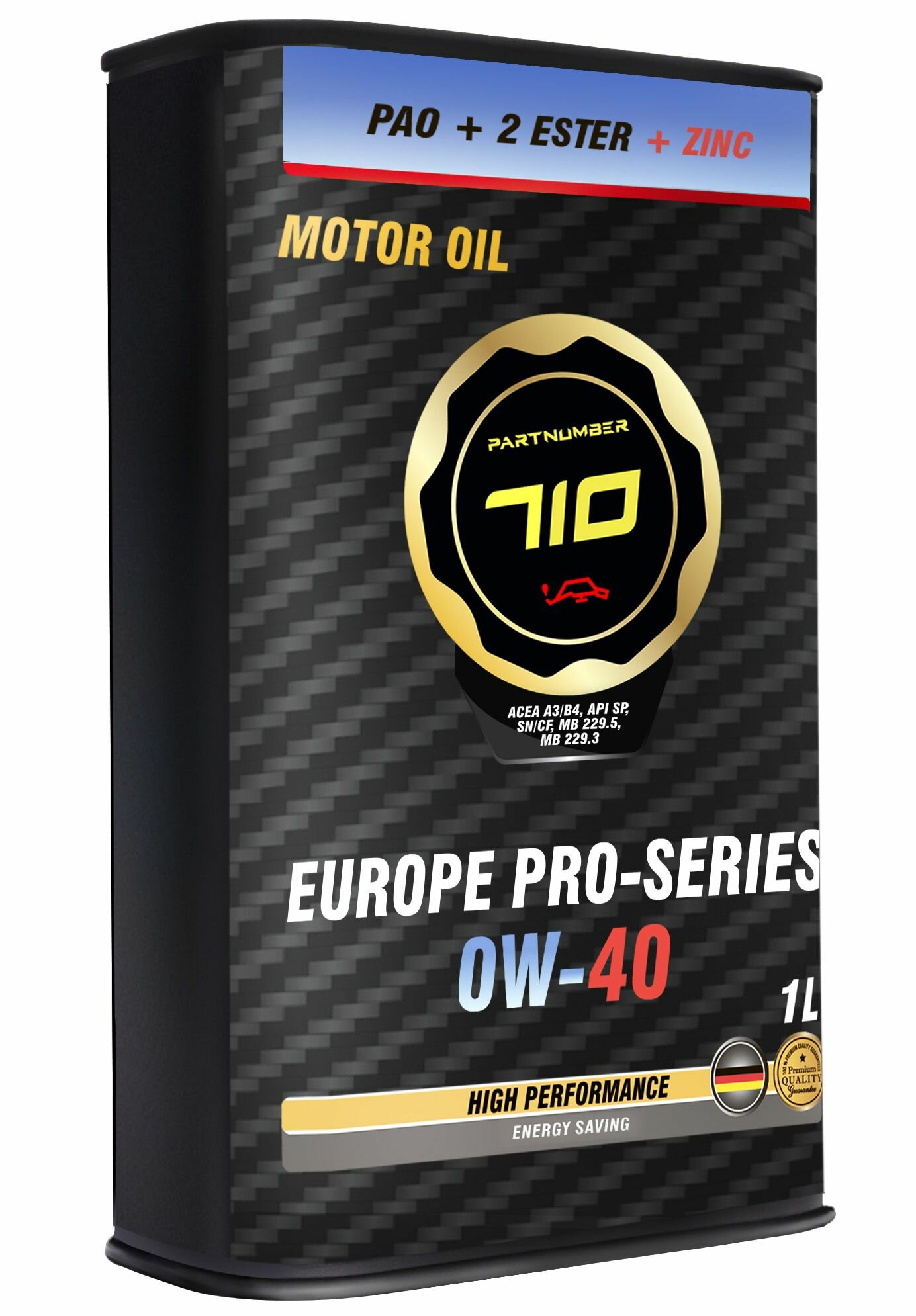 PARTNUMBER 710 EUROPE PRO 0W-40 Масло моторное, Синтетическое, 1 л