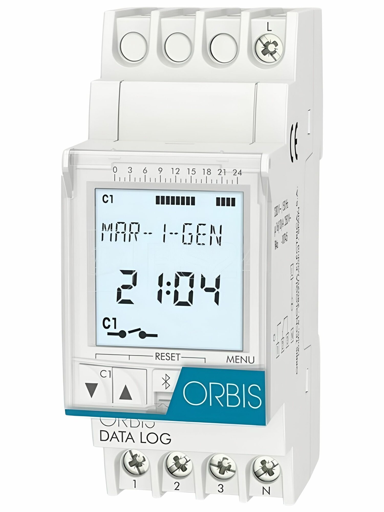 Реле времени цифровое DATA LOG 1 канал ORBIS, Артикул: OB174012.