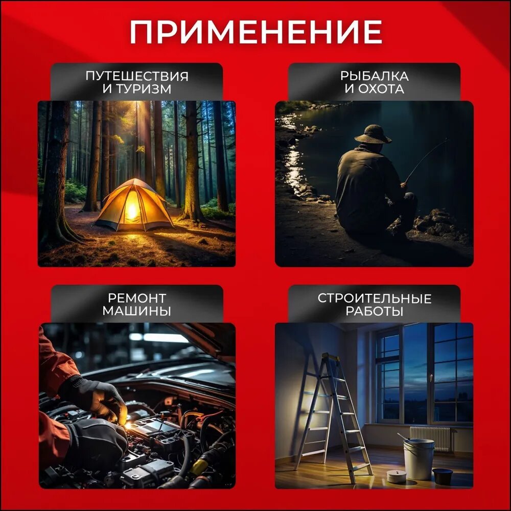 Светодиодный фонарь-прожектор аккумуляторный Hitman LD-5, 48 LED, 2 режима работы, USB-разъемы — фото 1