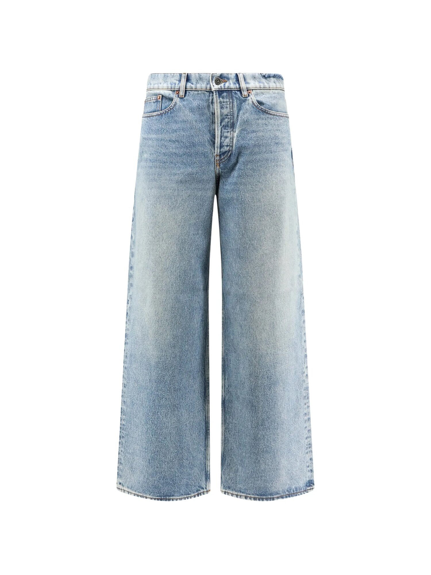 Джинсы Faded-effect wide-leg jeans 