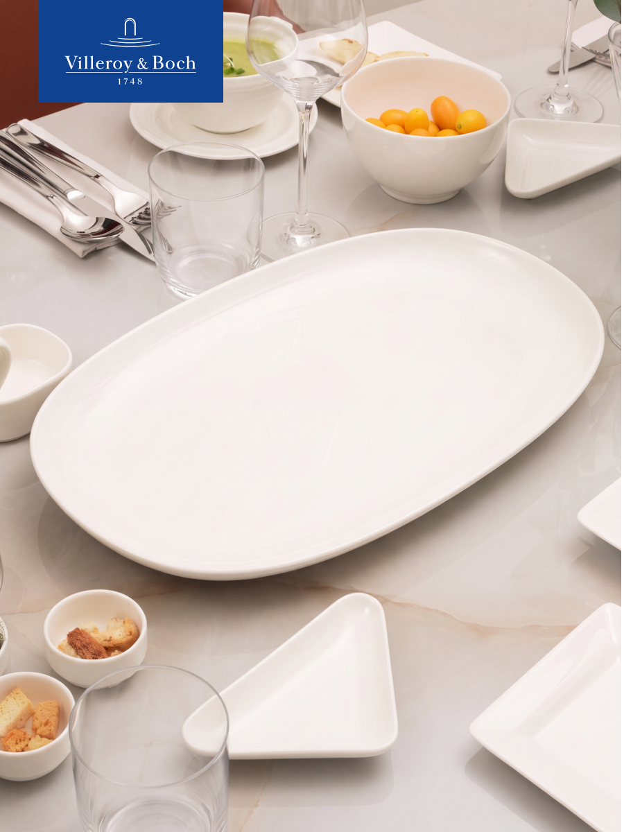 Блюдо овальное 42х26 см, Universal White, Villeroy & Boch, Премиум-Фарфор