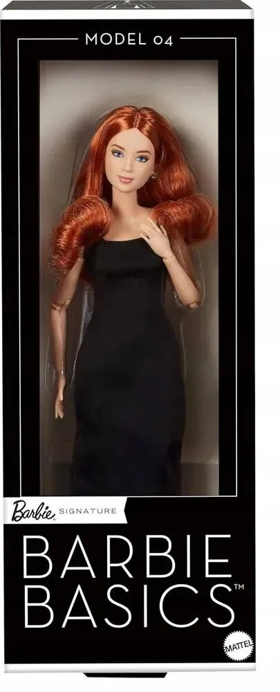 Кукла Barbie Basics Iconic Collection, модель 04, коллекционная, с аксессуарами, оранжевый, 28 см, ABS пластик — фото 1