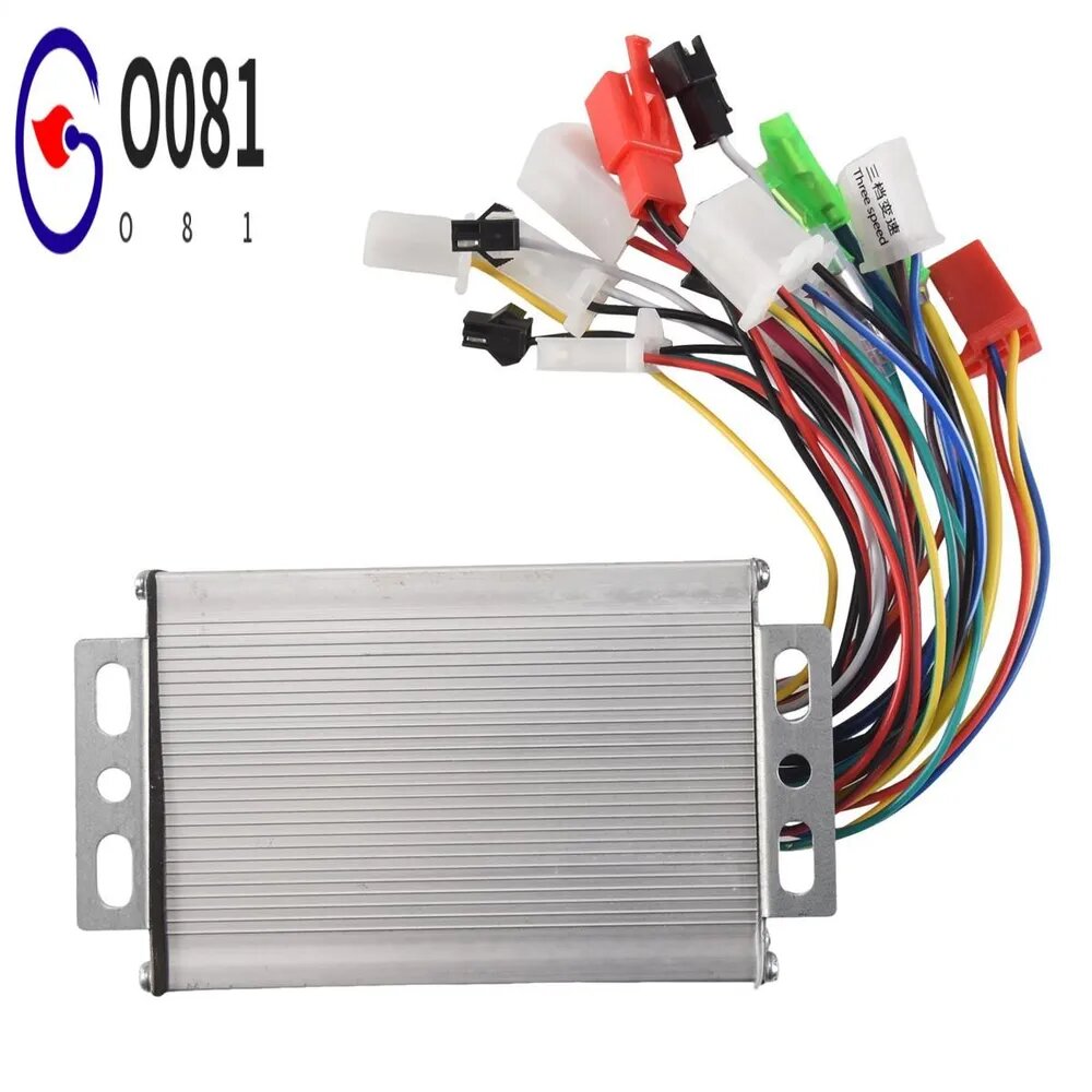 (B P J Z) Контроллер двигателя электрического велосипеда 36V/48V 350W12 Tube Бесщеточный контроллер постоянного тока совместим с E-Bike Scooter