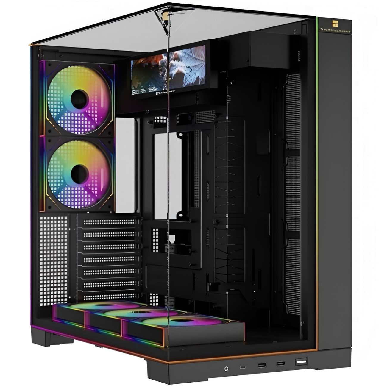 Корпус Midi-Tower Thermalright TR-A70 Vision FAN5-M TG ARGB, черный (TRA70VF5MB)