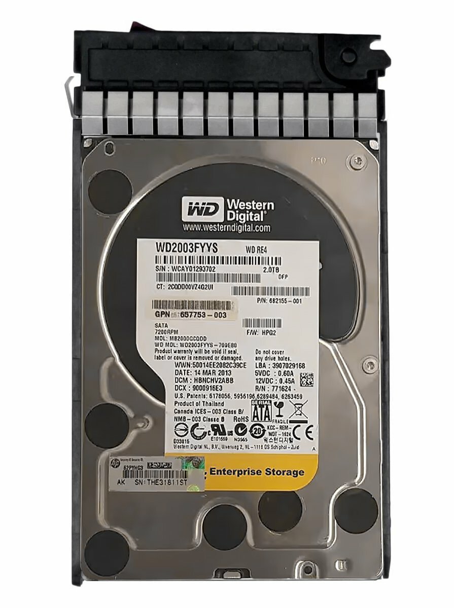 Жесткий диск HP 2Tb 7200 SATAIII 3.5" HDD WD2003FYYS-709EB0