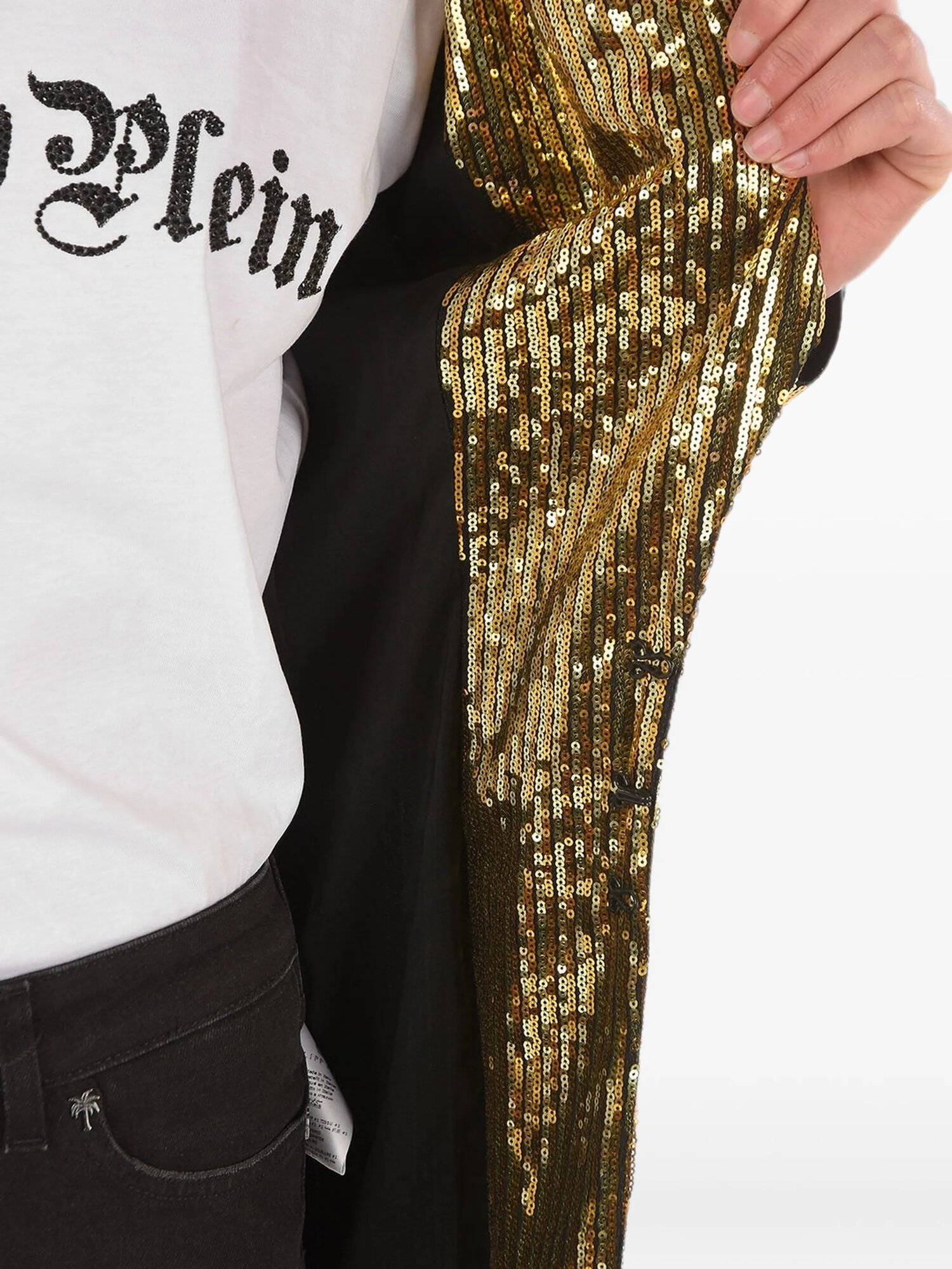 Куртка PHILIPP PLEIN Sequin-embellished jacket, размер 38 — фото 1