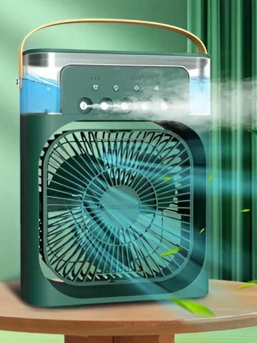 Вентилятор настольный TSUNAMI (мини-кондиционер) / увлажнитель Mini Cooling Fan, зеленый
