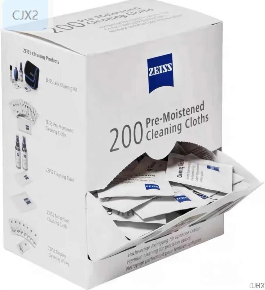 Влажные салфетки для очистки линз Zeiss, салфетки для очков, камеры, мобильного телефона, зеркала, бумажная ткань, одноразовая, 200 шт