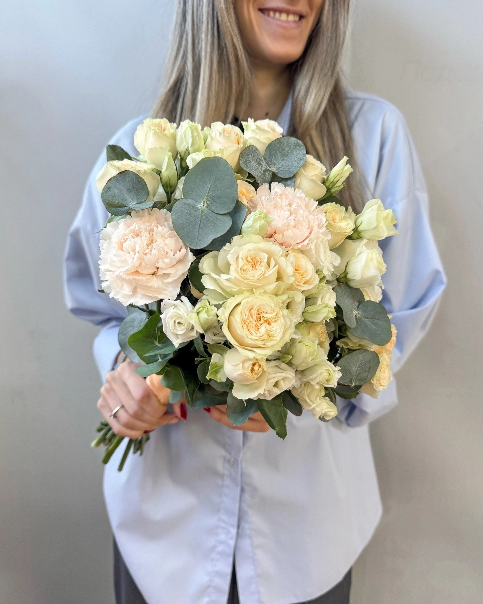 Свадебный букет из кустовой розы и эустомы ✨ Букет невесты «Свадебное утро» — нежность, которую можно трогать! ✨