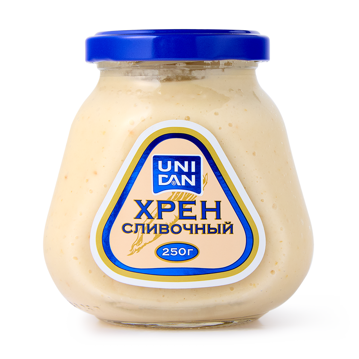 Хрен сливочный Uni Dan, 250 граммов, 1 упаковка, стеклянная банка