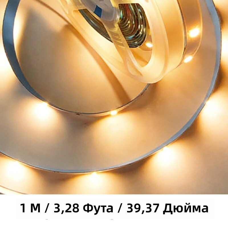 USB светодиодная лента 3000K 1м, гибкая, самоклеящаяся, без выключателя