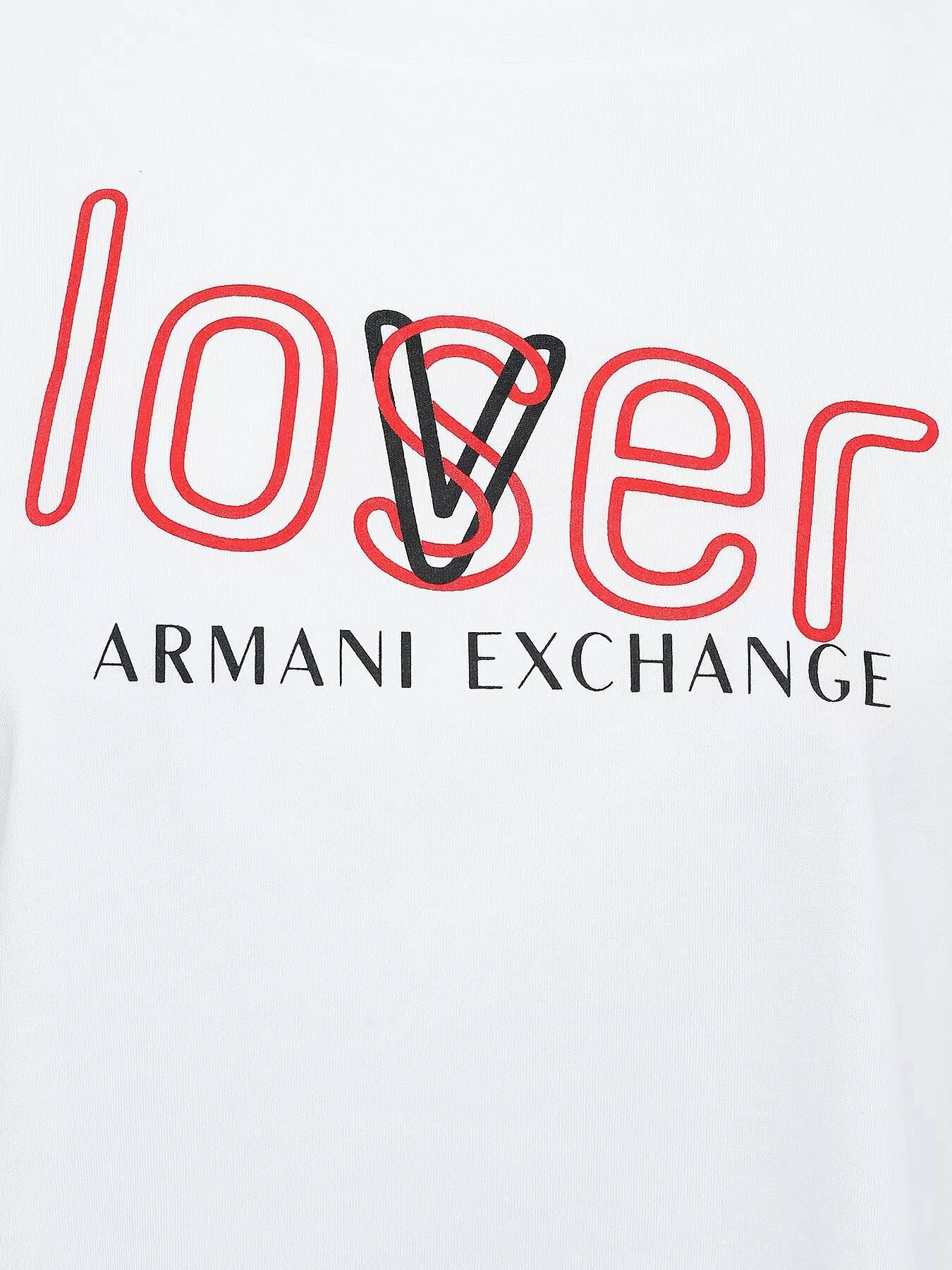 Футболка Armani Exchange, размер M, белый — фото 1