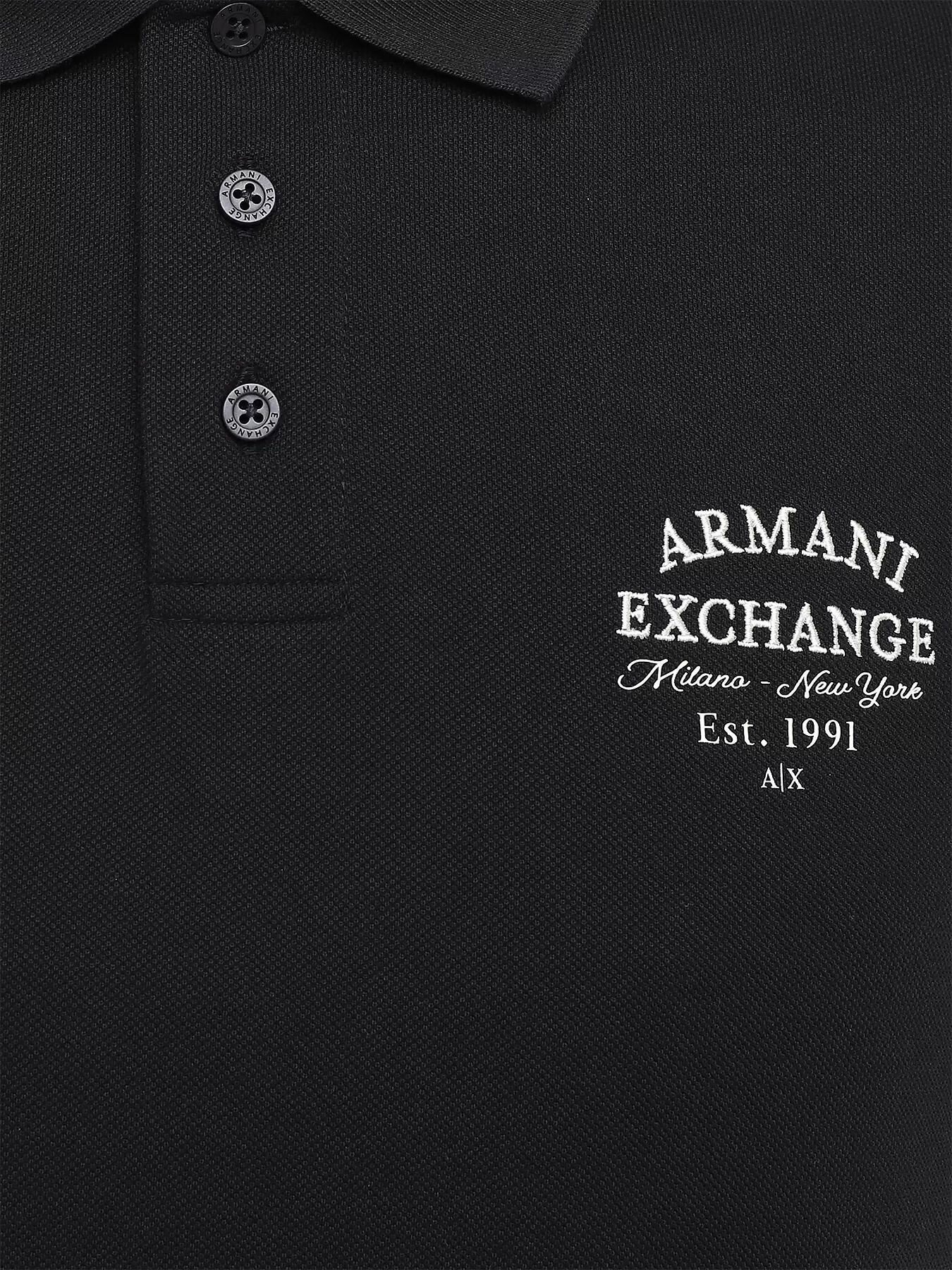 Поло Armani Exchange, размер M, темно-синий — фото 1