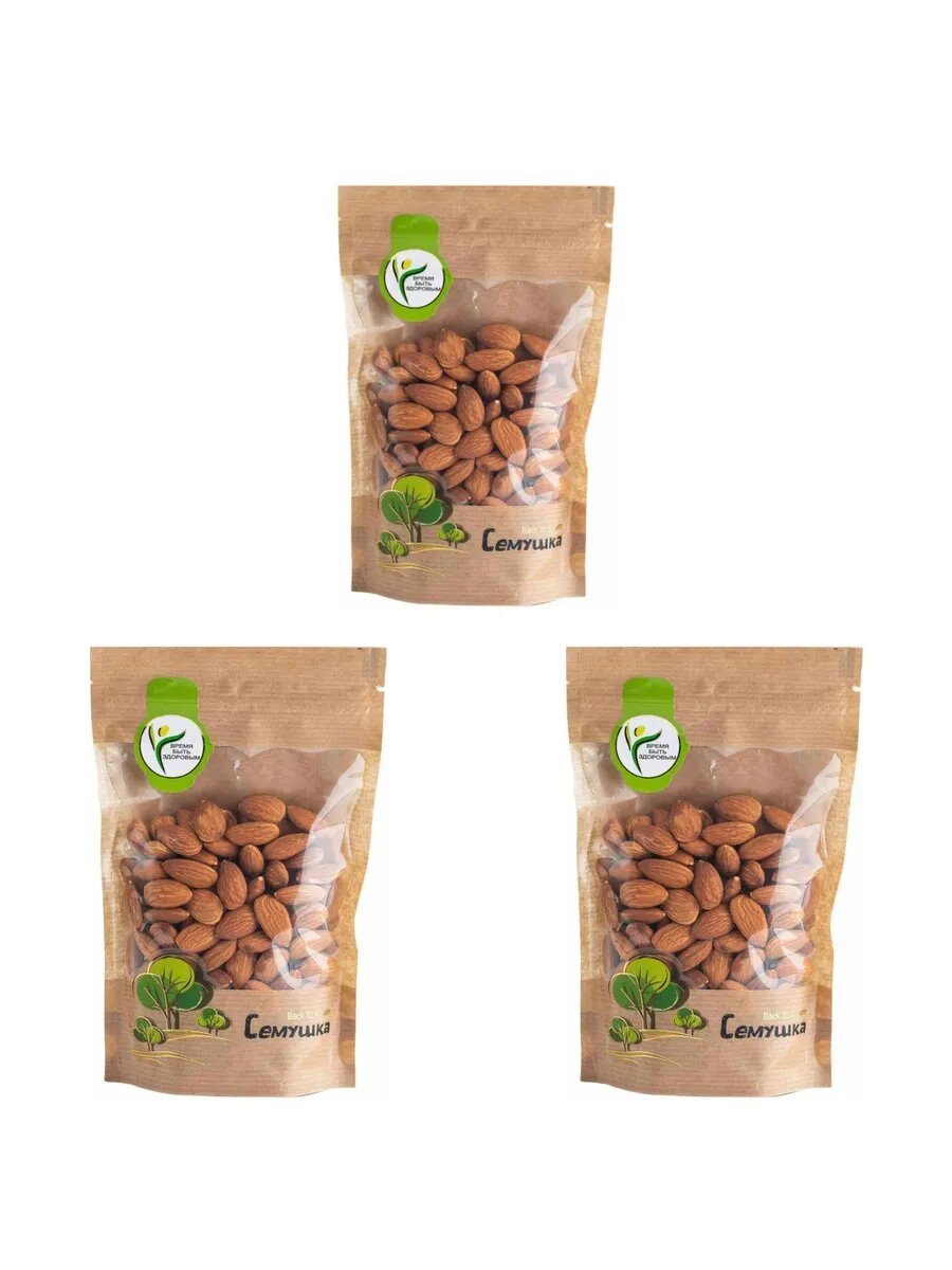 Семушка Миндаль жареный, 3 шт по 150 г