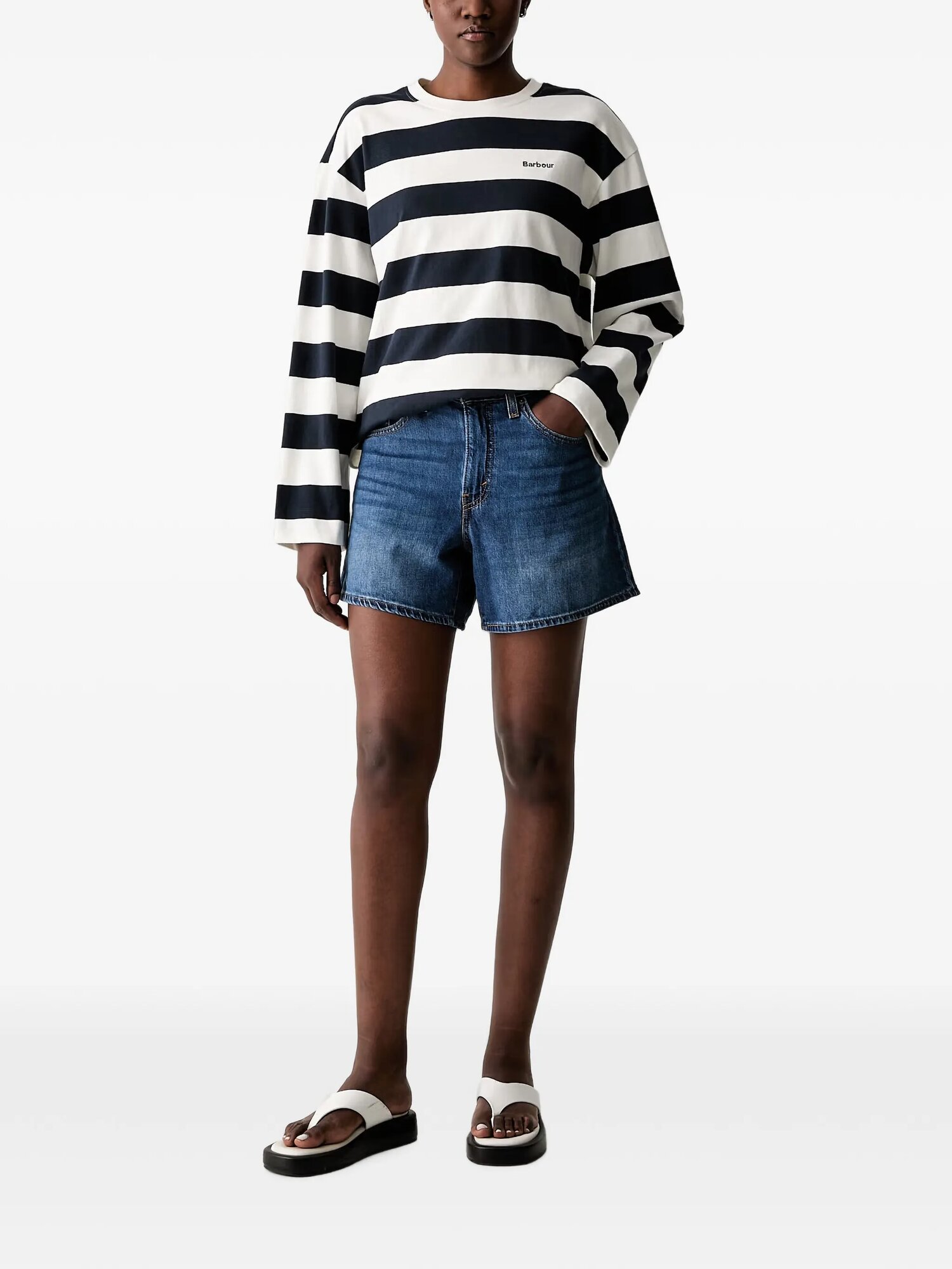 Шорты Levi's Cinch logo-patch denim shorts, размер M — фото 1