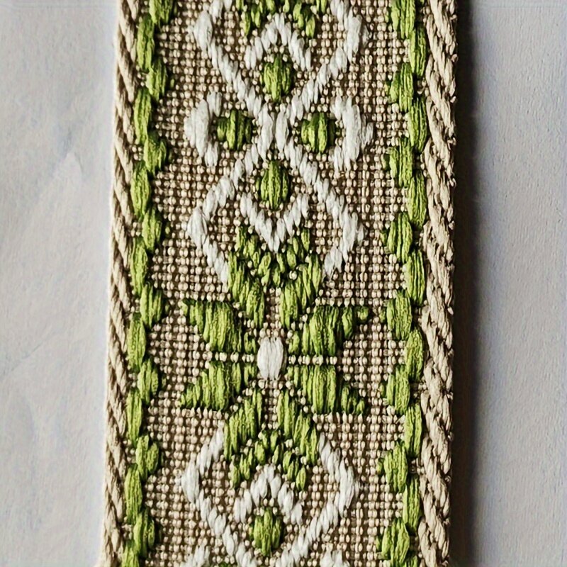 Нейлоновая жаккардовая тесьма Leaf Flower Sensation, 3 ярда, ширина 1.5 дюйма (3.8 см), цвет #27