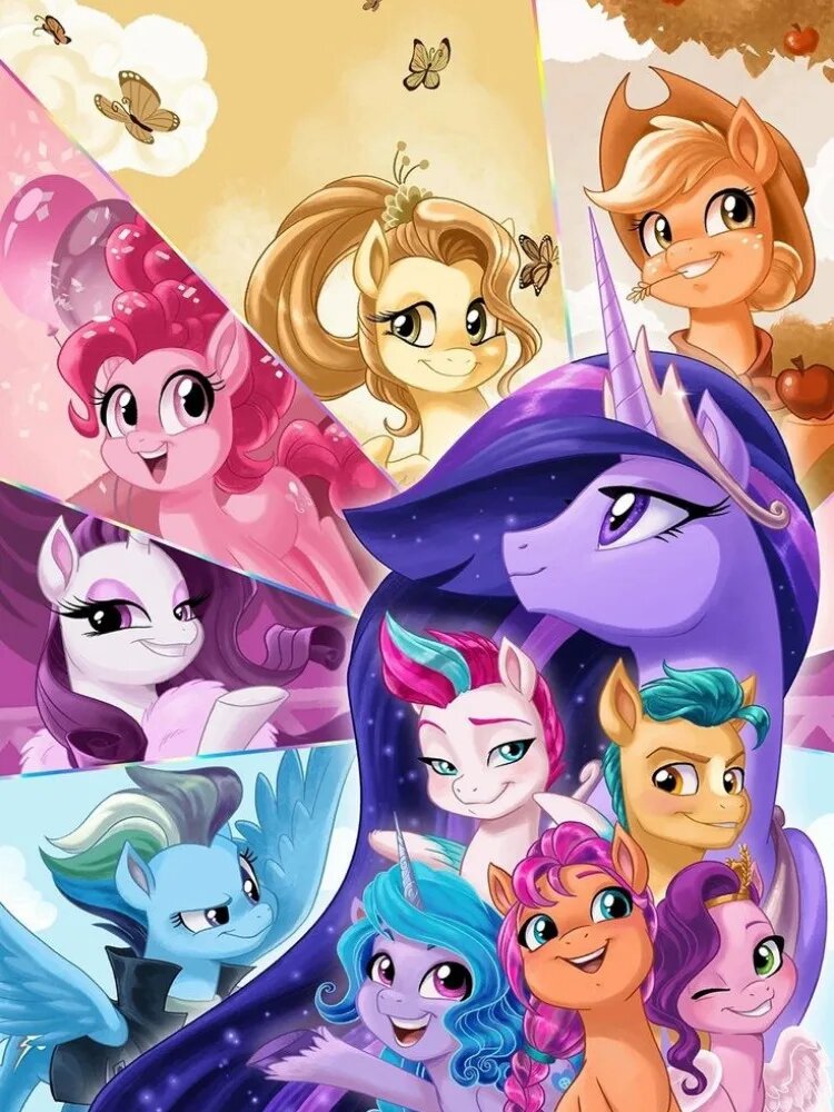 Алмазная живопись My Little Pony единорог KAYOU Round 30X40, HKQTA388-18