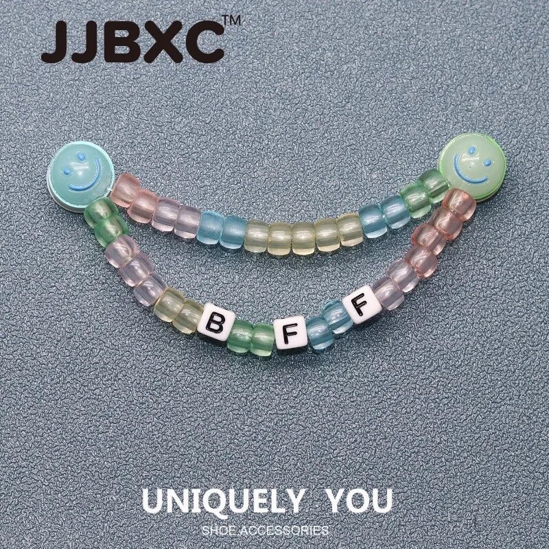 JJBXC CHARM пряжка для обуви крест аксессуары для обуви BFF стеклянная цепочка конфетная цепочка DIY модная обувь аксессуары