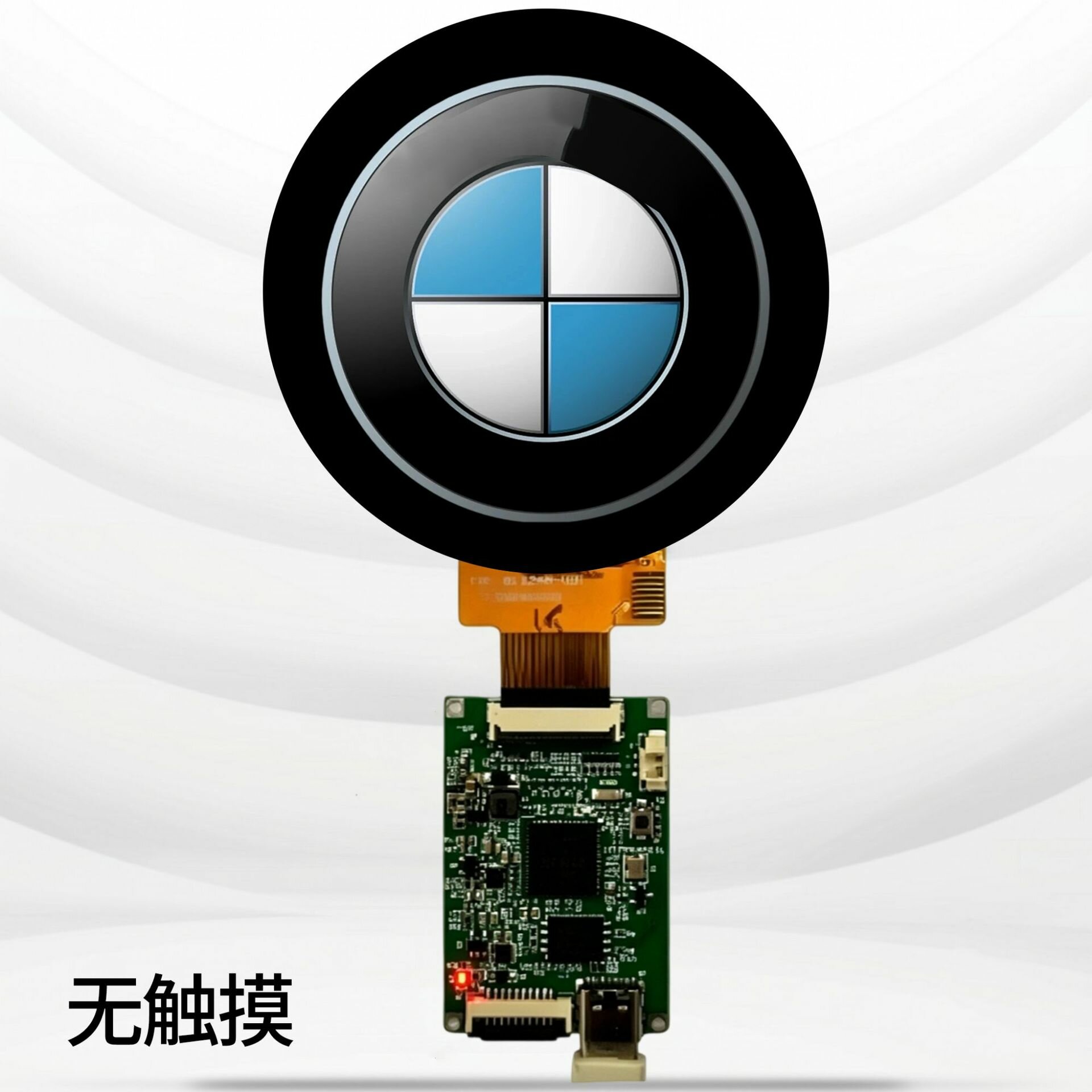 Новая трансграничная модель TK, популярная электронная эмблема BMW, динамическая автомобильная эмблема, автомобильные аксессуары, круглый дисплей.