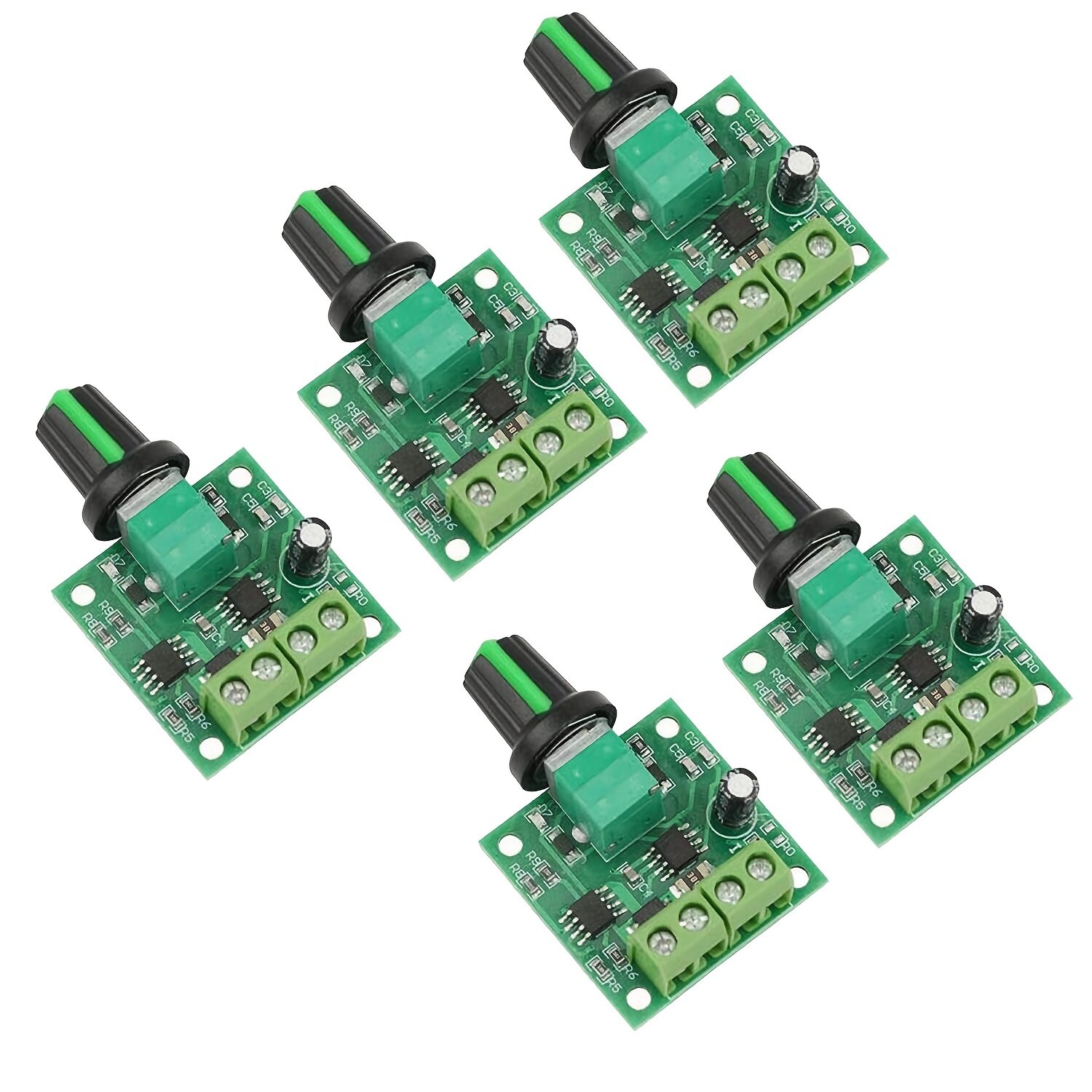 Регулятор скорости двигателя DC PWM 1803BK 1803B, 1.8–12V 2A 30W, набор 5 шт.