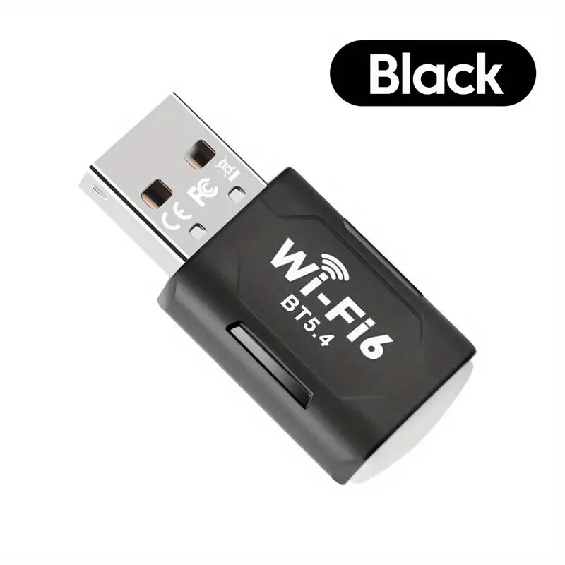 USB AX900 WiFi 6 адаптер 2-в-1 с Bluetooth 5.4, двухдиапазонный (2.4/5 ГГц), USB-сетевой карта для ПК, черный