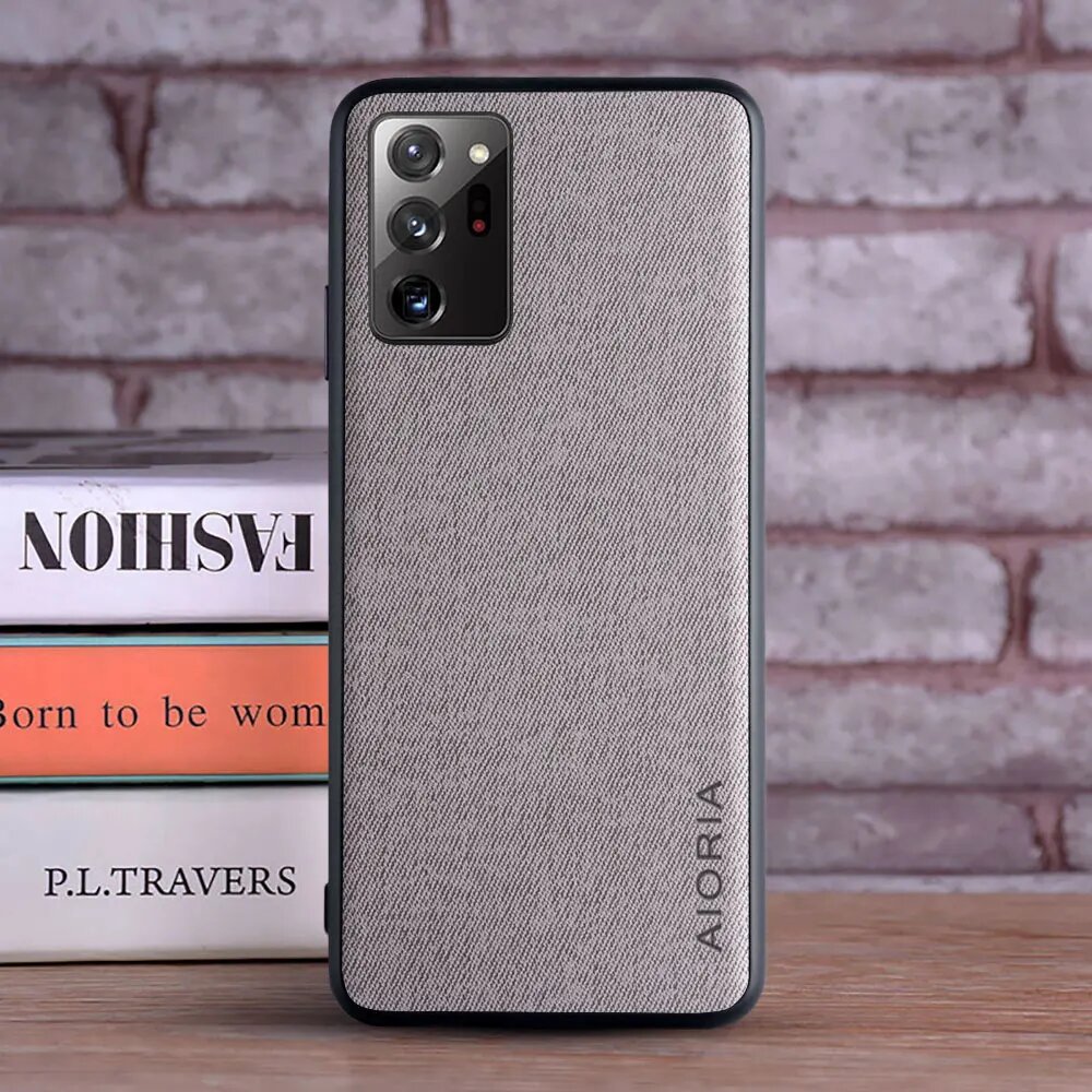 Текстильный Кожаный Чехол Для Серии Samsung Galaxy Note — Серый, Light Grey, for Note 10 Plus