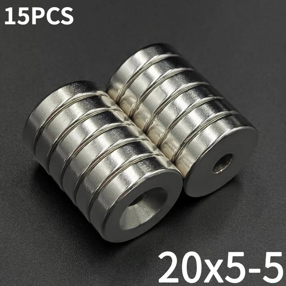 Магниты NdFeB 20x5x5 мм, серебряные, 15 шт