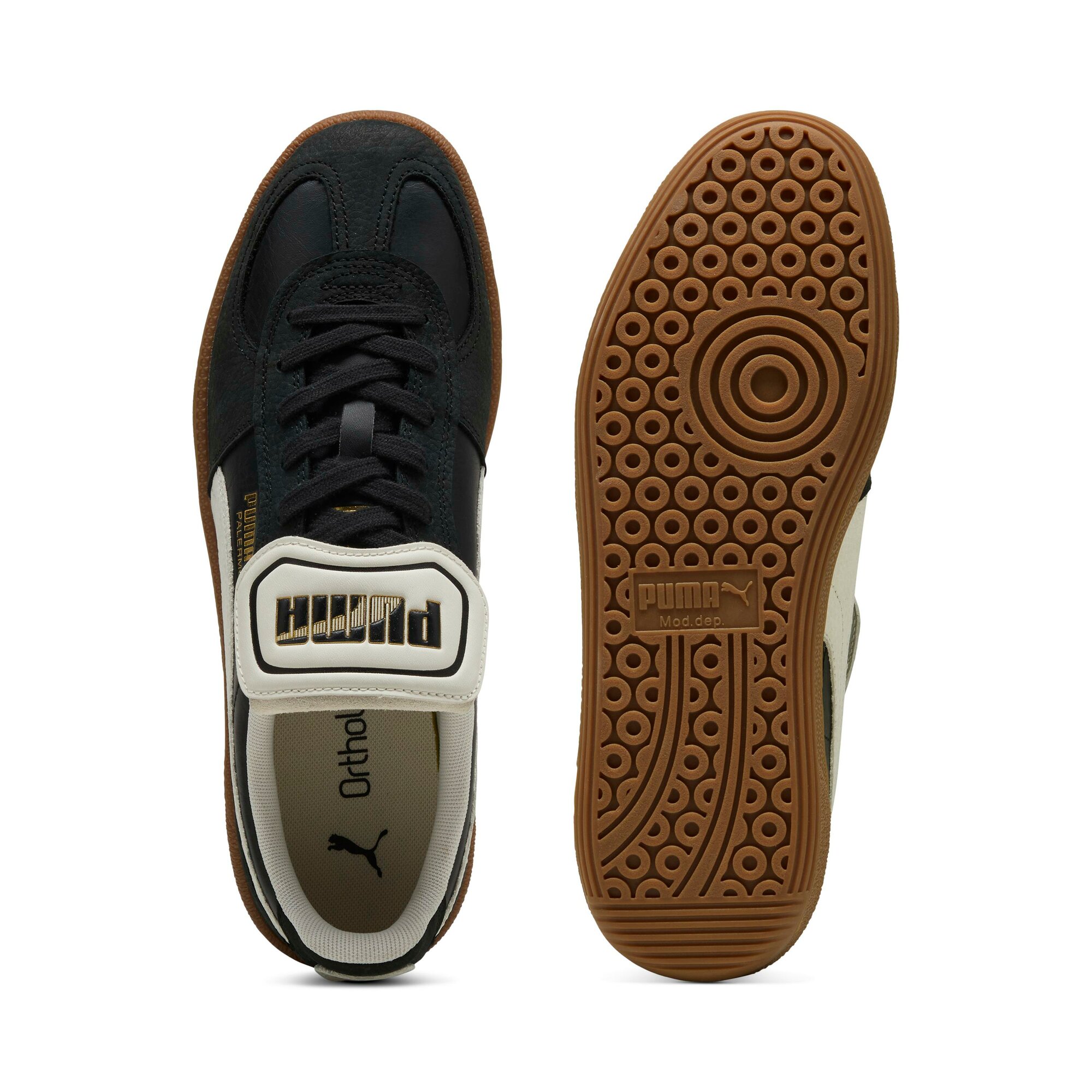 Кроссовки PUMA Palermo Premium, полнота 6 (RU)/ на среднюю стопу, размер 44, черный — фото 1