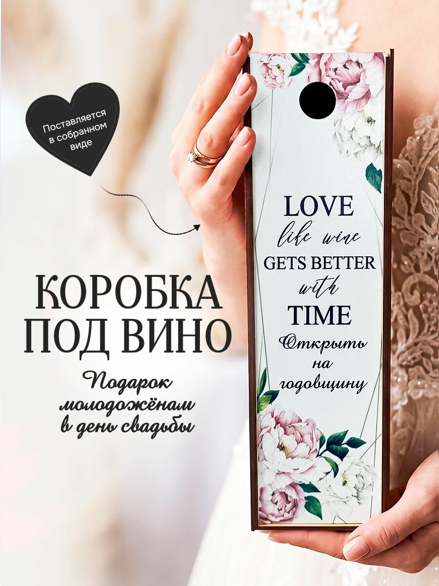 Подарок молодоженам на свадьбу Подарочная коробка под вино