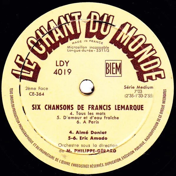 Six Chansons De Francis Lemarque — фото 1