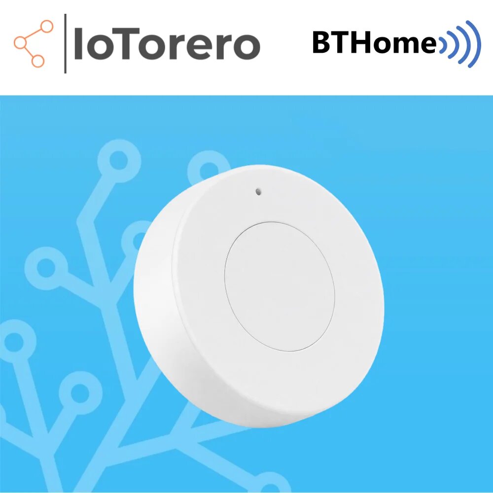 Беспроводная умная кнопка IoTorero BTHome, совместимая с Home Assistant
