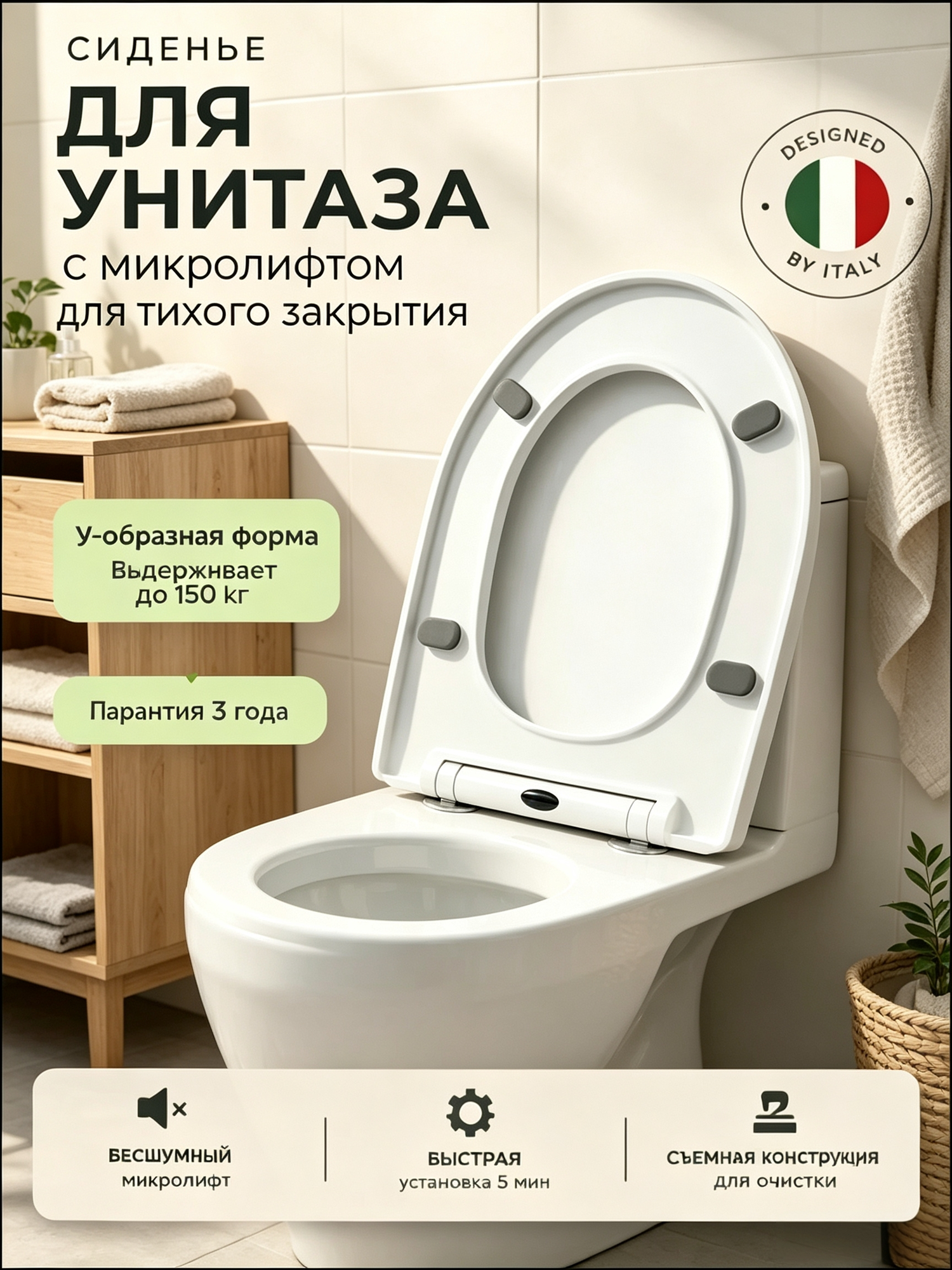 Сиденье для унитаза с микролифтом быстросъемное, крышка для унитаза,47*36CM