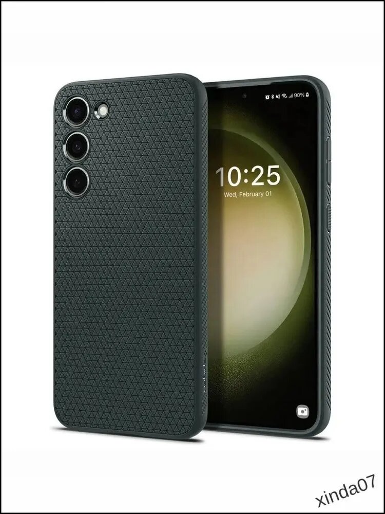 Spigen Liquid Air ACS05713 для Samsung Galaxy S23, ударопрочный кейс с защитой экрана и камер, черный